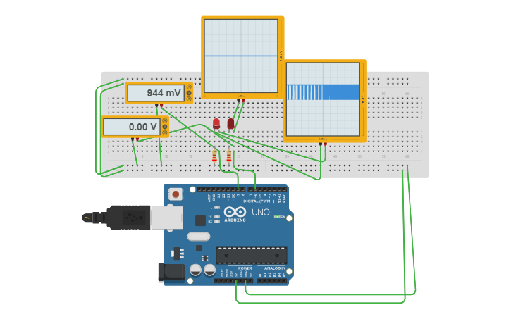 Circuit design Fading LED | Tinkercad