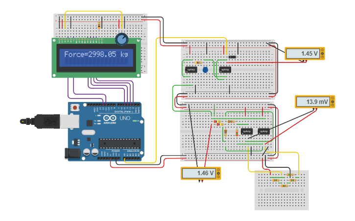 Circuit design Trabalho Final MED | Tinkercad