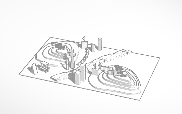 3D design My Topographic Map - Tinkercad