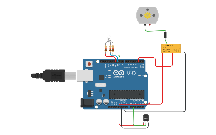 Circuit design Ybarra - Relé - Tinkercad