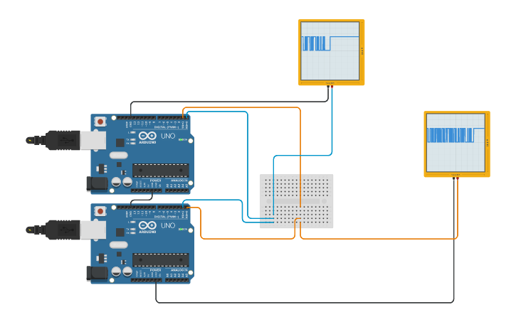 Circuit Design Serial Communication Tinkercad