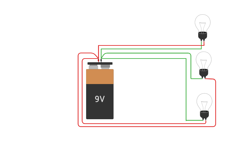 Circuit design Simple Parallel circuit - Tinkercad