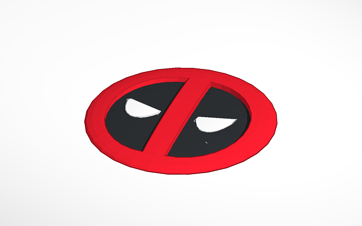 3D design Marvel Deadpool Logo - Tinkercad