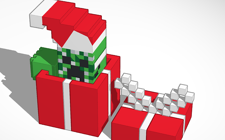3D design Christmas grinch(creeper) - Tinkercad