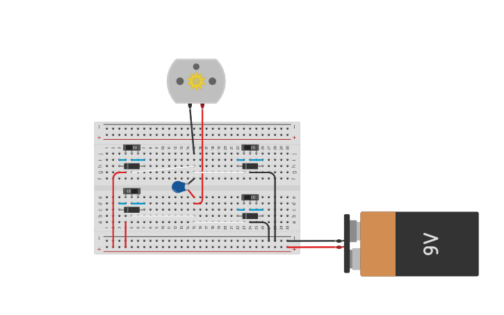 Circuit design H-bridge DC motor V3 | Tinkercad