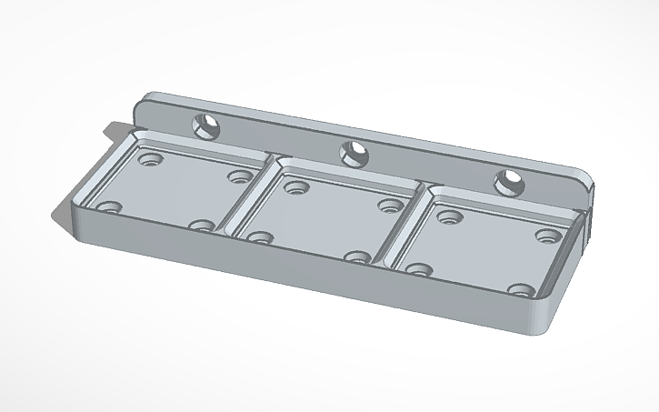 3D design Gridfinity - 3x1 Base - Wall Mount - Tinkercad