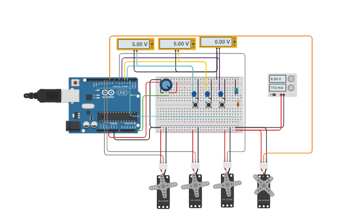 Circuit design Modulo 7A | Tinkercad