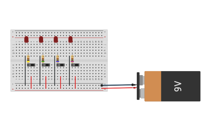 Circuit design PARALLEL CONNECTION - Tinkercad