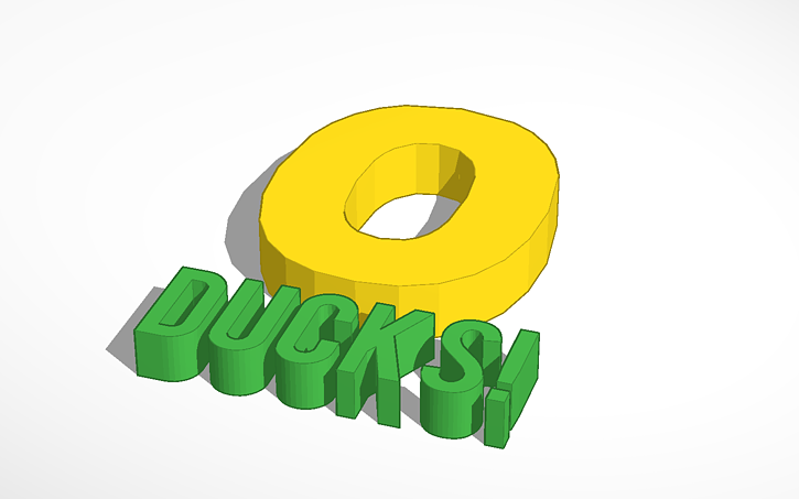 3D design oregon ducks - Tinkercad