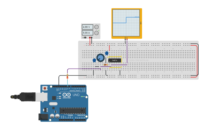 Circuit design Oscillateur fade - Tinkercad