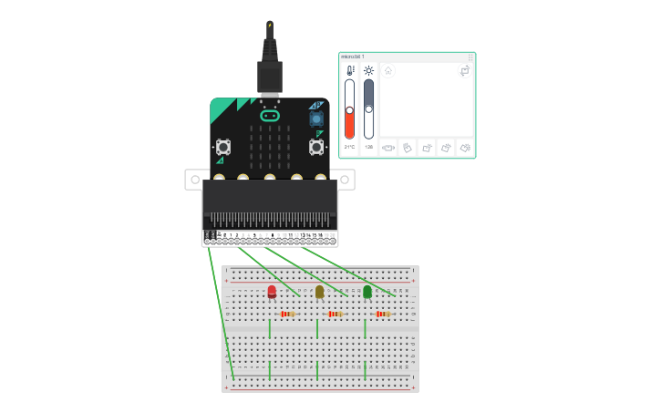 Circuit design Semafor - Tinkercad