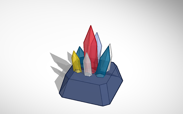 3D design crystals - Tinkercad