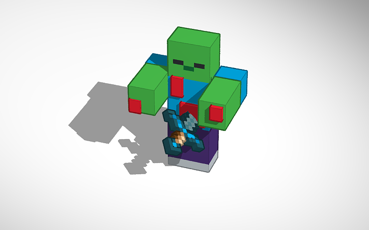 3D design minecraft- rip zombie - Tinkercad