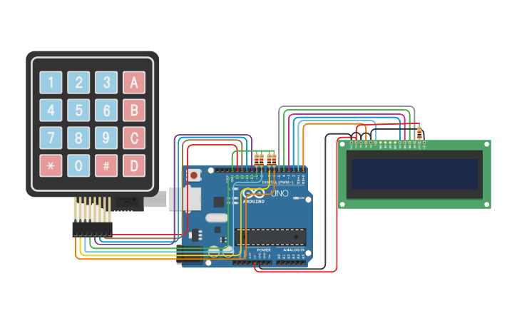 Circuit Design Keypad Tinkercad 