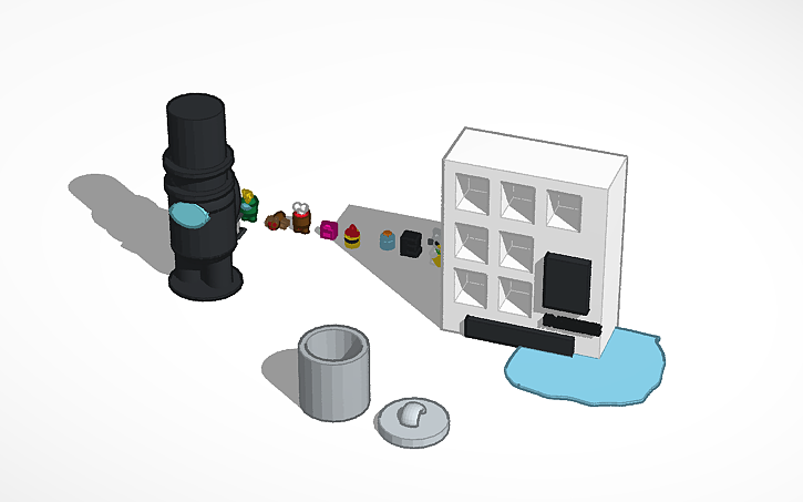 3D design the gentleman's vending machine | Tinkercad