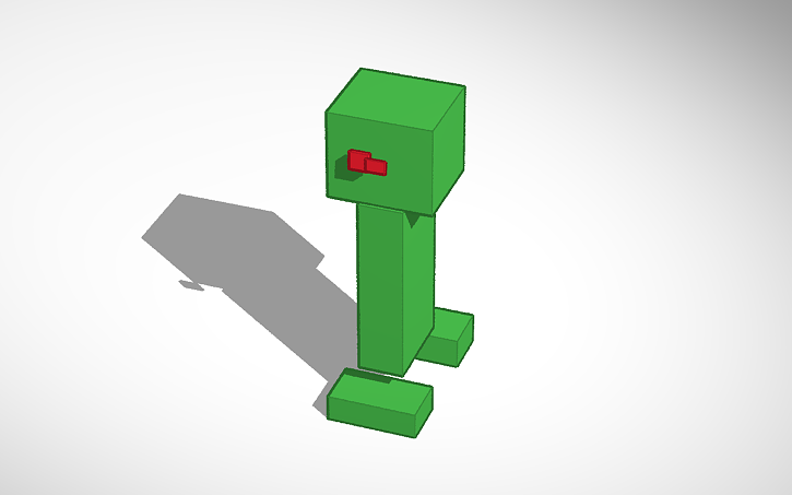 3D design creeper minecraft | Tinkercad