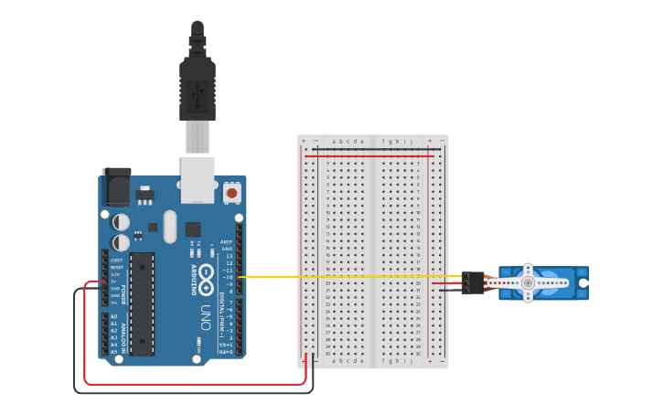 Circuit design 공개 서보모터 기본 사용법2 - Tinkercad