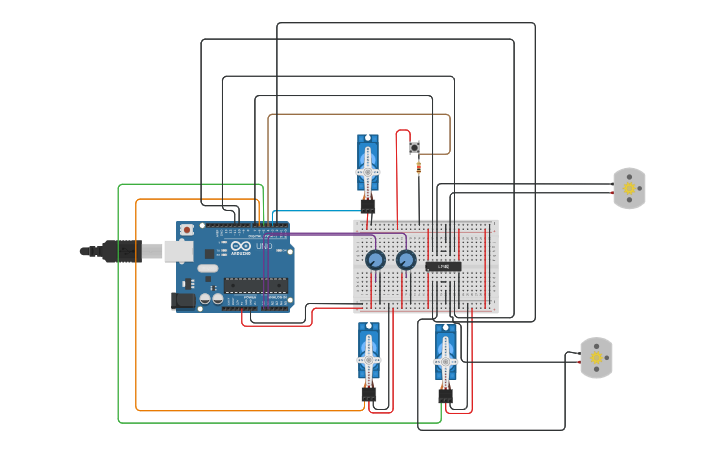 Circuit design Turret - Tinkercad