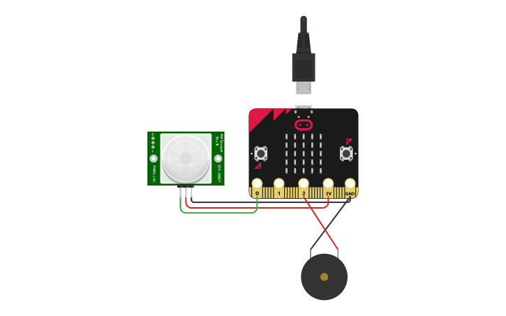 Circuit Design Security Alarm System Tinkercad