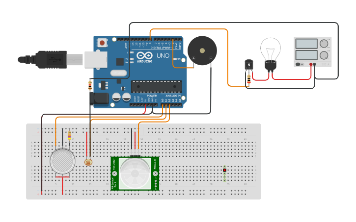 Circuit design 21BAI1311 - Smart Home - Tinkercad