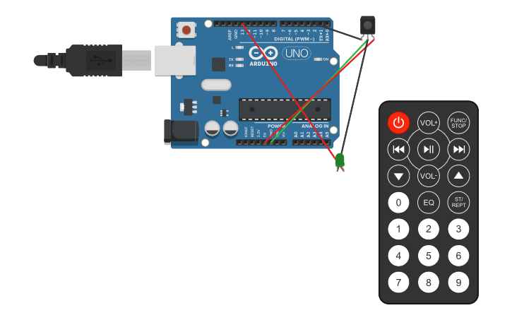 Circuit design IR-sensor-led | Tinkercad