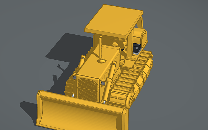 3D design Old Bulldozer - Tinkercad