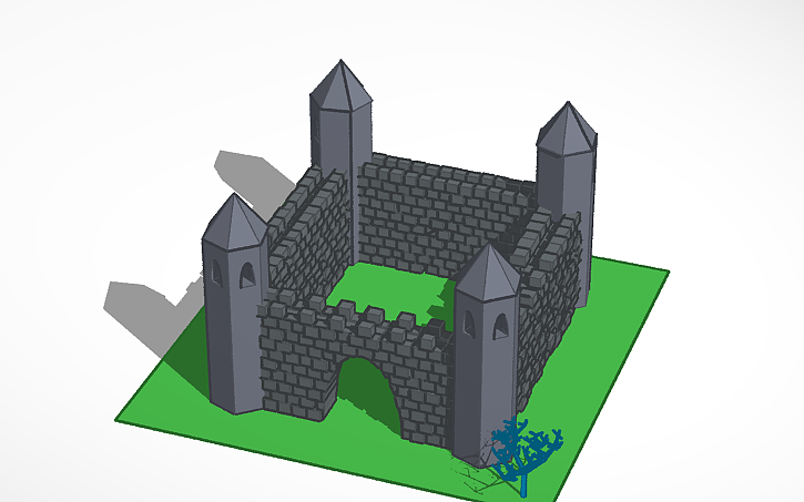 3D design Zamek - Tinkercad