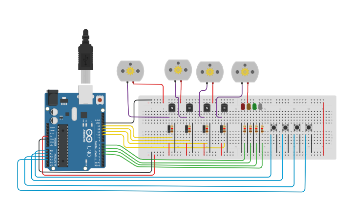 Circuit design Vending machine - Tinkercad