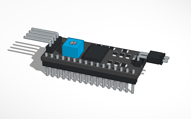 3D design Modulo I2C LCD 1602 - Tinkercad