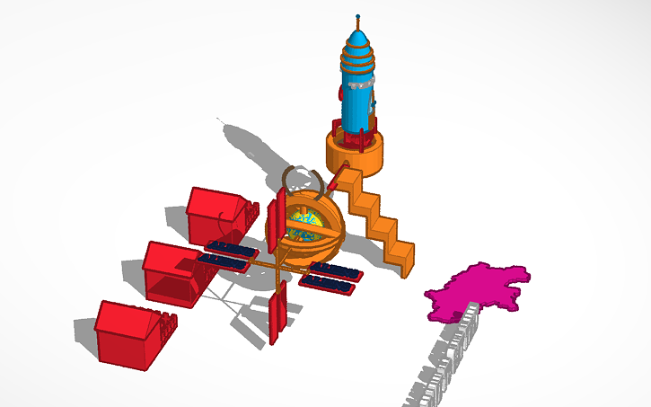 3D design Alien's base | Tinkercad