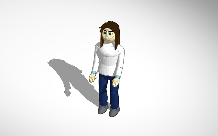 3D design human (girl) - Tinkercad