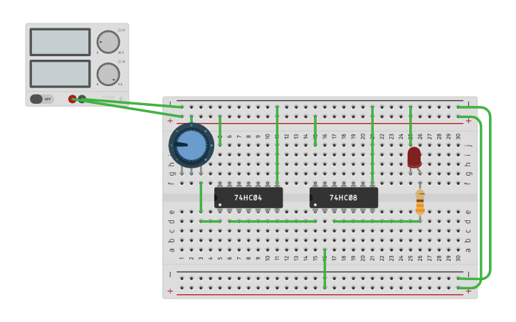 Circuit Design 1bit Comparator Tinkercad