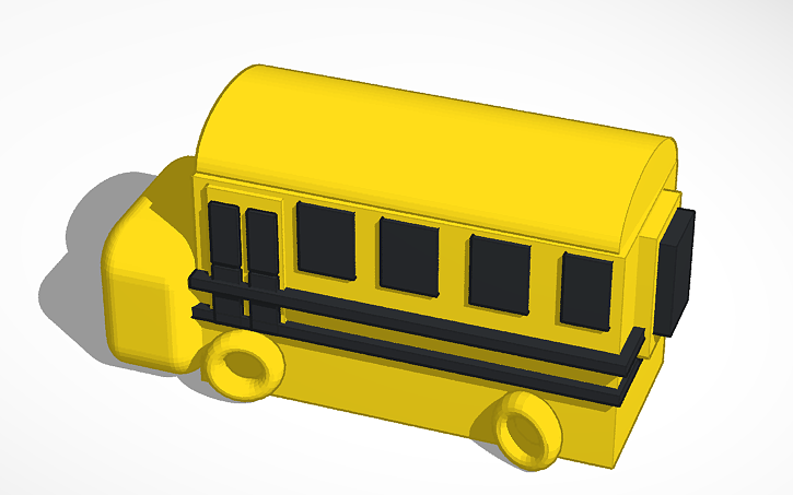 3d Design School Bus Tinkercad