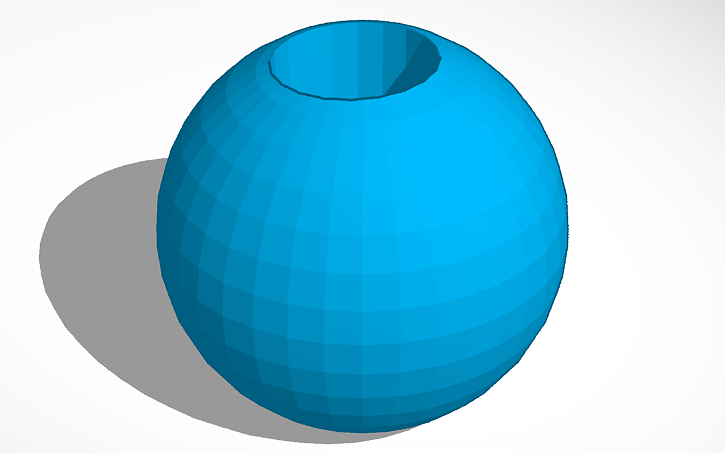 3D design Sphere with a hole - Tinkercad