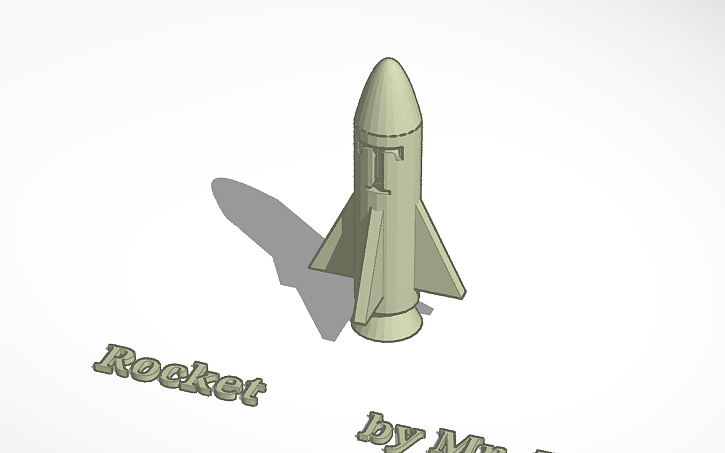 3D design Example Rocket | Tinkercad