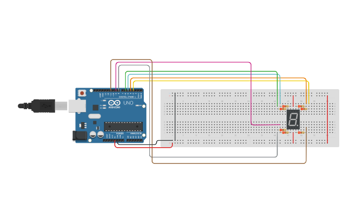 Circuit Design Controllo Display 7 Segmenti Con Arduino Tinkercad 6489