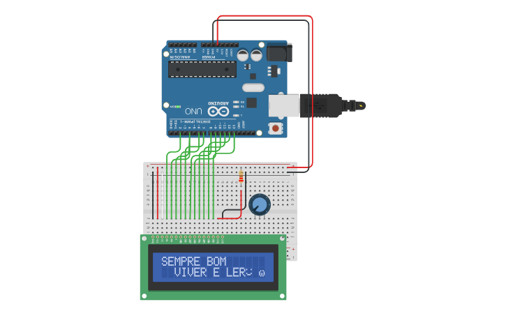 Circuit design Placa LCD - Tinkercad