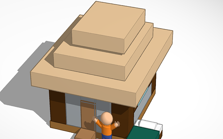 3D design Minecraft Village House - Tinkercad