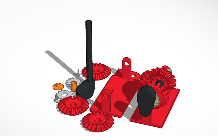 3D design One Way Mechanism - Tinkercad