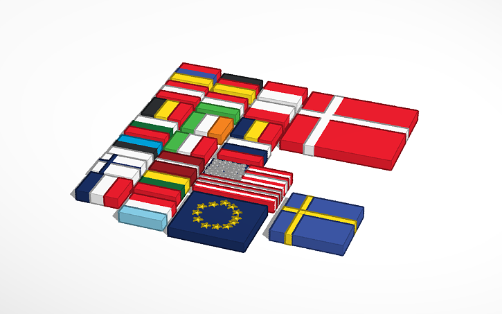 3D design flag - Tinkercad