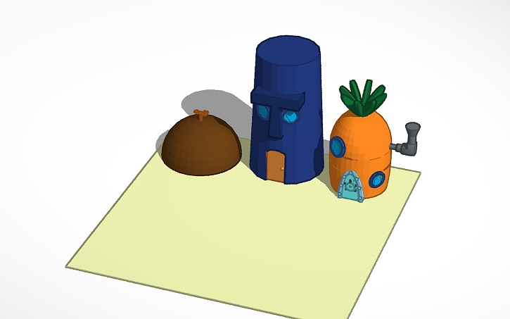3D design spongebob - Tinkercad