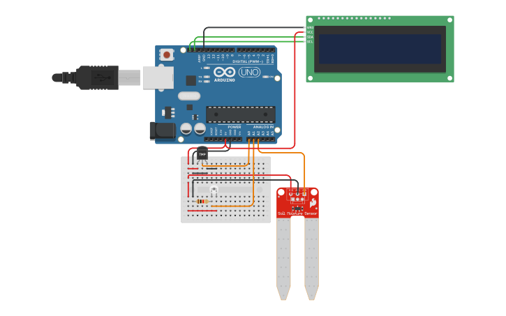 Circuit design weather station - Tinkercad