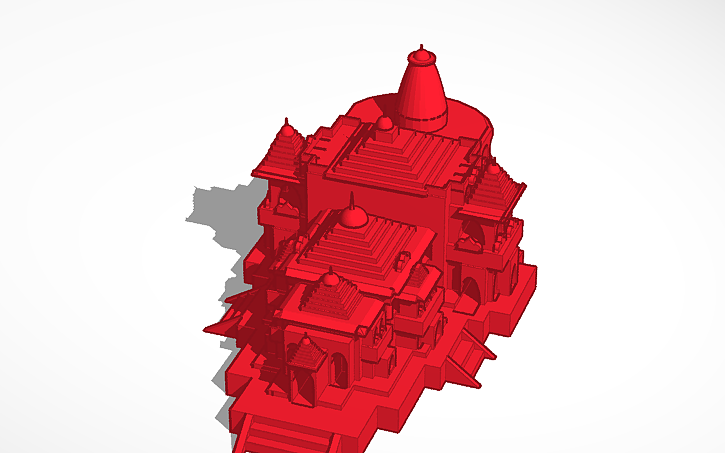 3D design Ram Mandir - Tinkercad