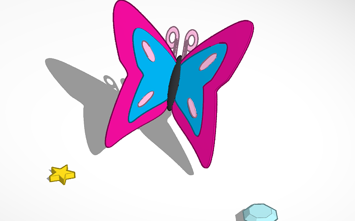 3D design Copy of butterfly - Tinkercad