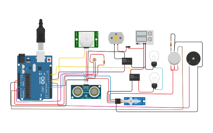 Circuit Design Home Automation System Tinkercad