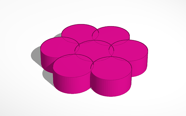 3D design Flower button - Tinkercad