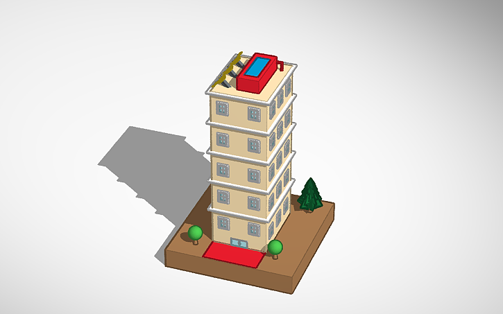 3D design Physics-3D Model Disaster-resilient building - Tinkercad