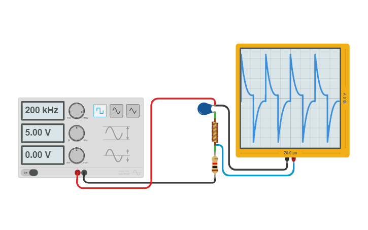 Circuit design Serial LC filter explained - Tinkercad