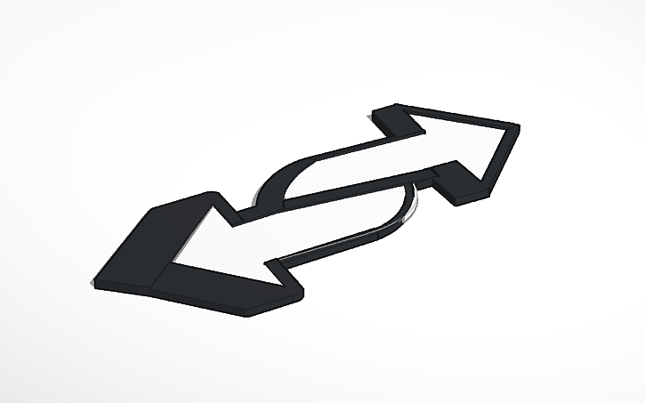 3D design Uno Reverse Card Arrow - Tinkercad