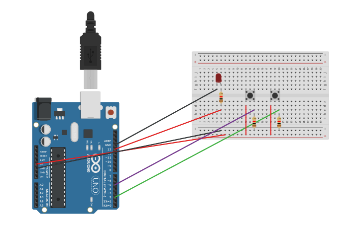 Circuit design Timer And Interrupt Function (Doan Quoc) - Tinkercad